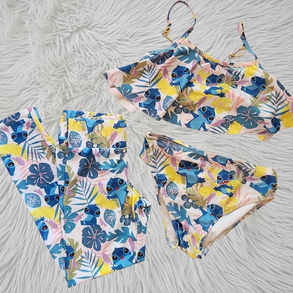 Disney | Swim | Disney Stitch Three Piece Swim Set | Poshmark